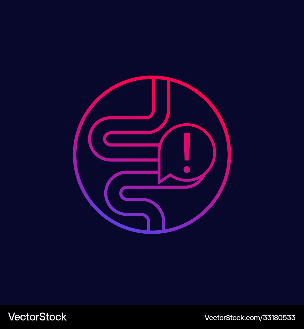 Verstopfung Ikone Darm Probleme Colitis Lizenzfreier Vektor