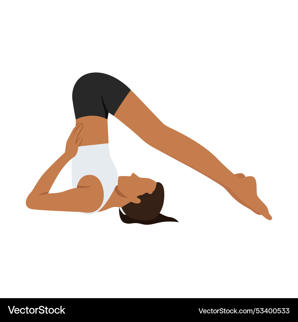 Young woman doing wheel pose flow or chakrasana Vector Image