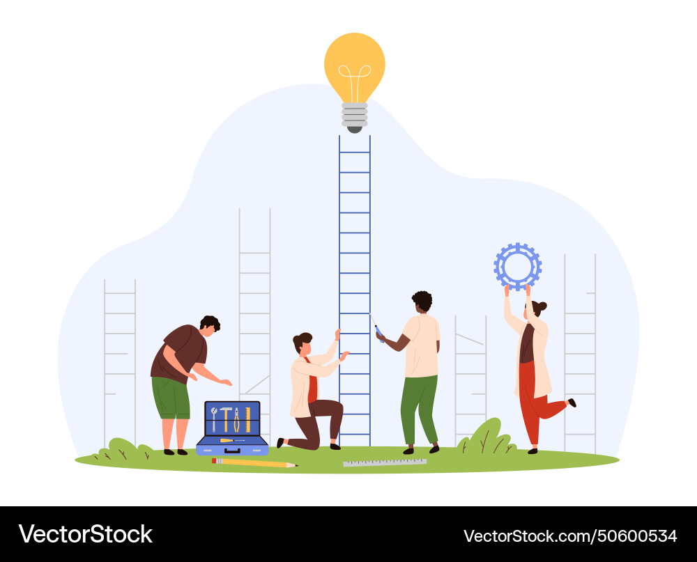 Career ladder opportunity success step Royalty Free Vector