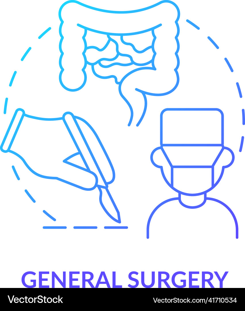 General surgery blue gradient concept icon Vector Image