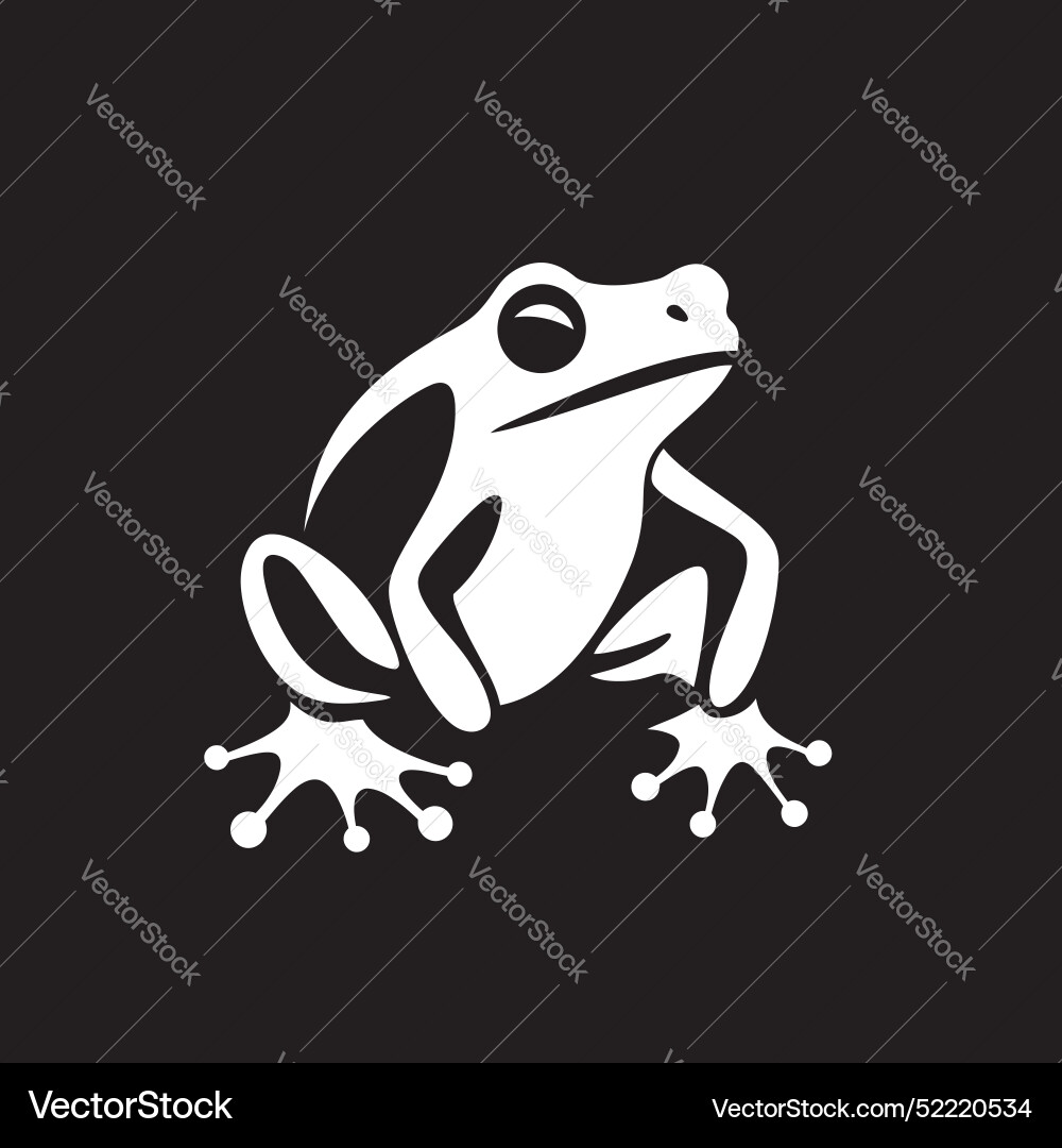 Hophero dynamic frog logo pondpulse icon Vector Image