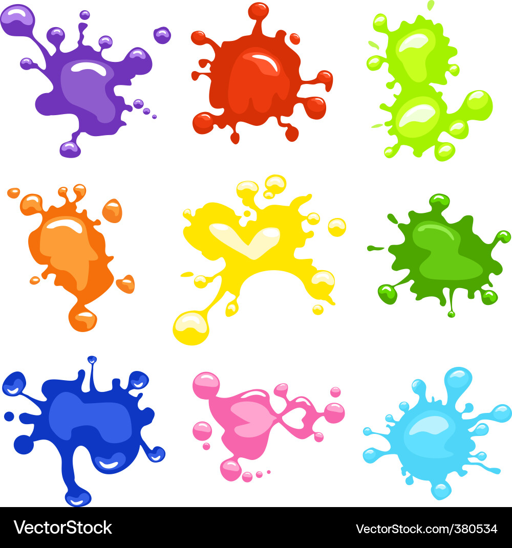 Paint drops Royalty Free Vector Image - VectorStock