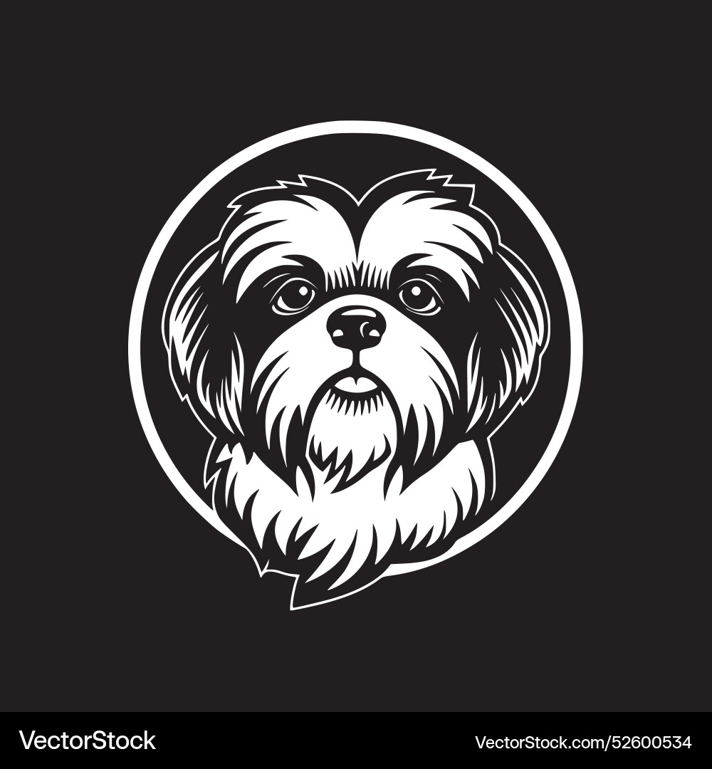 Shih tzu - minimalist and flat logo Royalty Free Vector