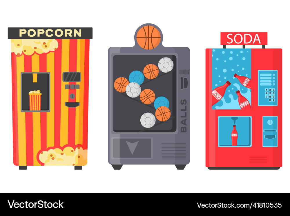 A vending machine automatic automat food Vector Image