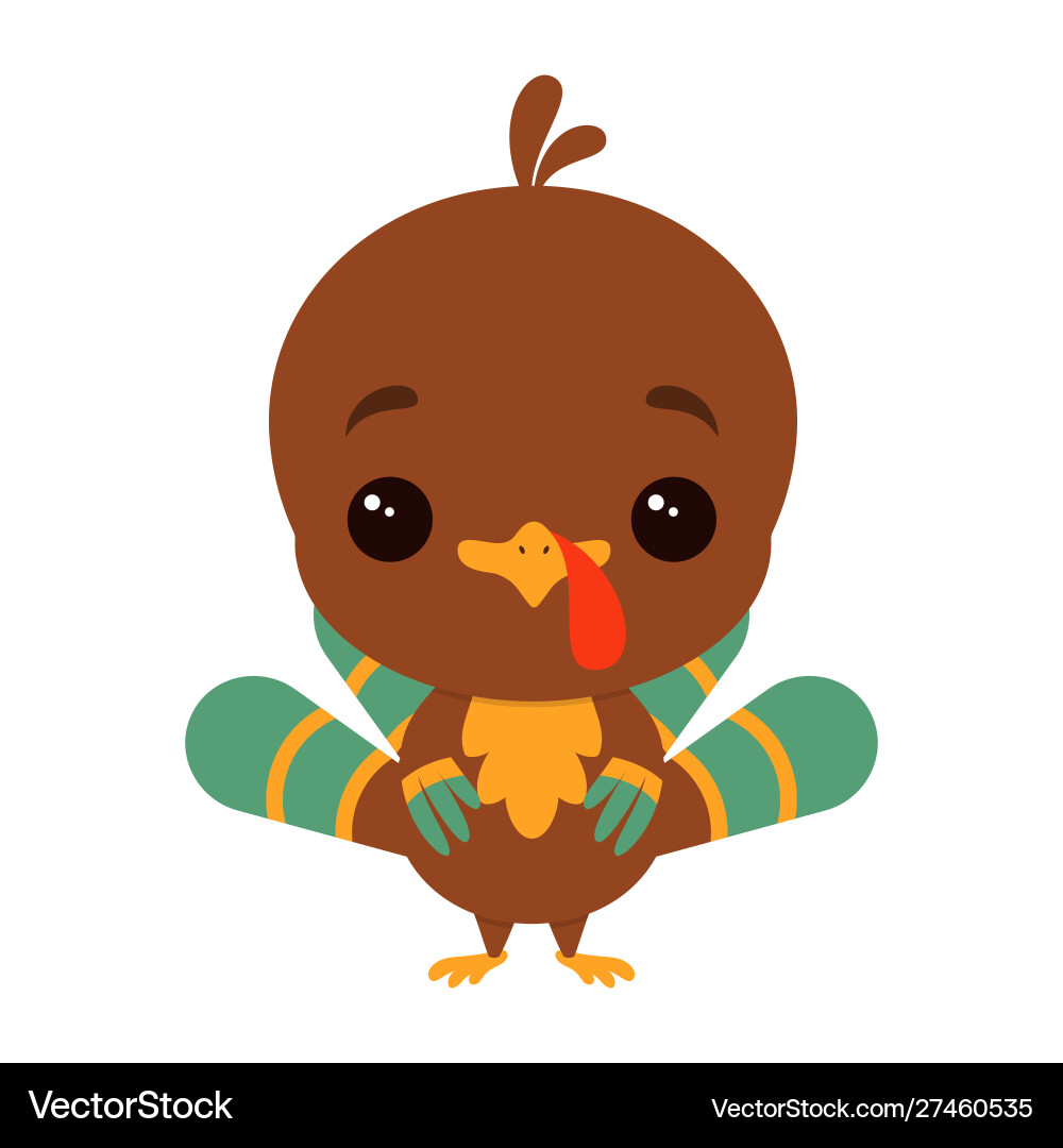 Cartoon funny turkey Royalty Free Vector Image