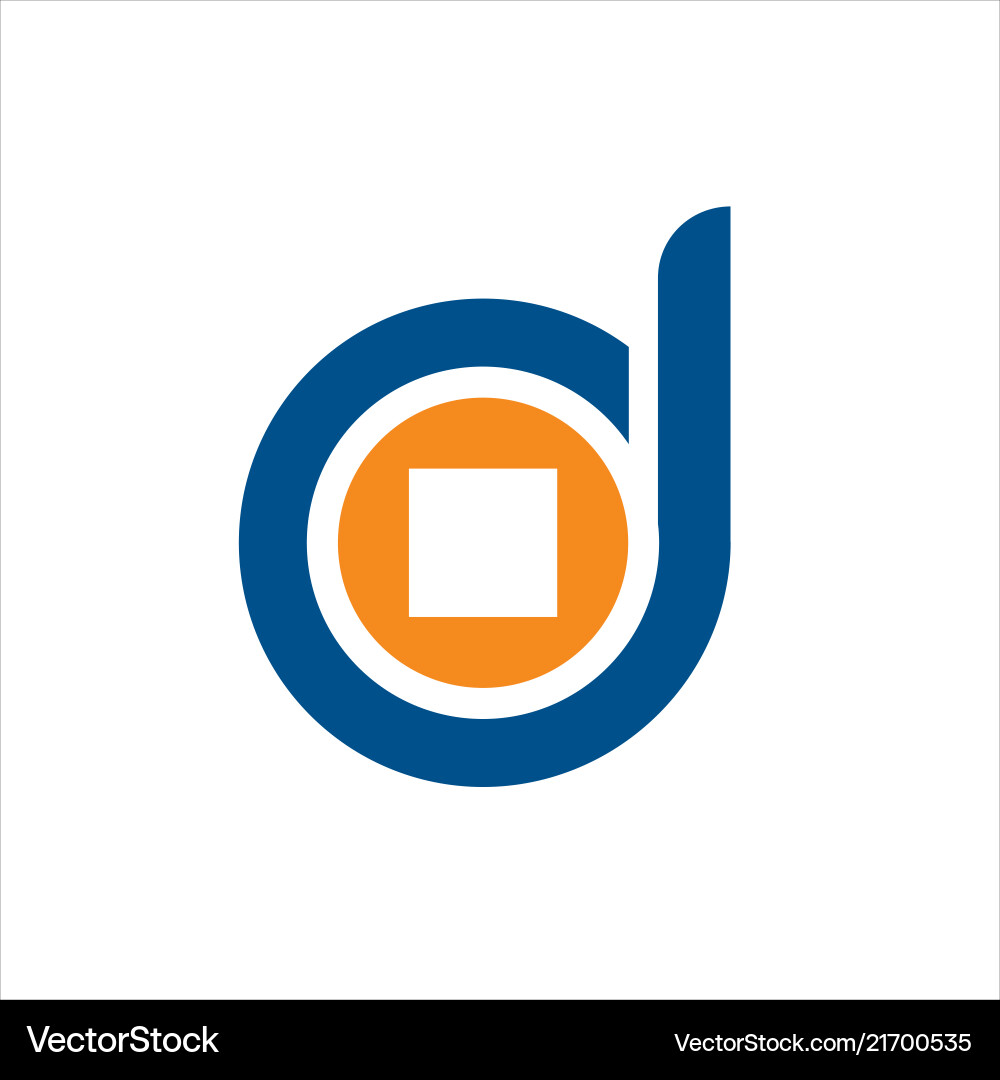 Coin money and letter d logo Royalty Free Vector Image