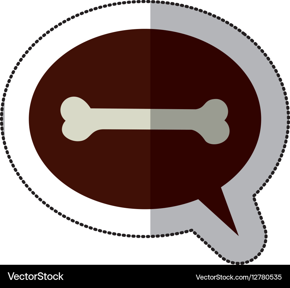 Color middle shadow sticker and dialogue sphere Vector Image