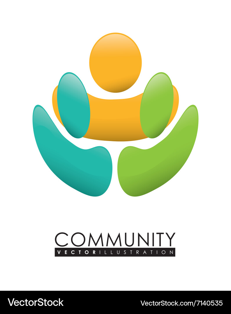 Community people graphic Royalty Free Vector Image