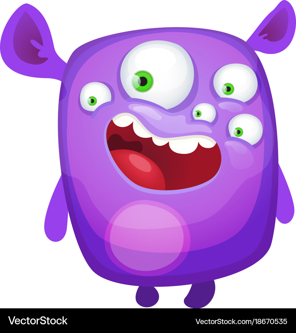 Cute monster Royalty Free Vector Image - VectorStock