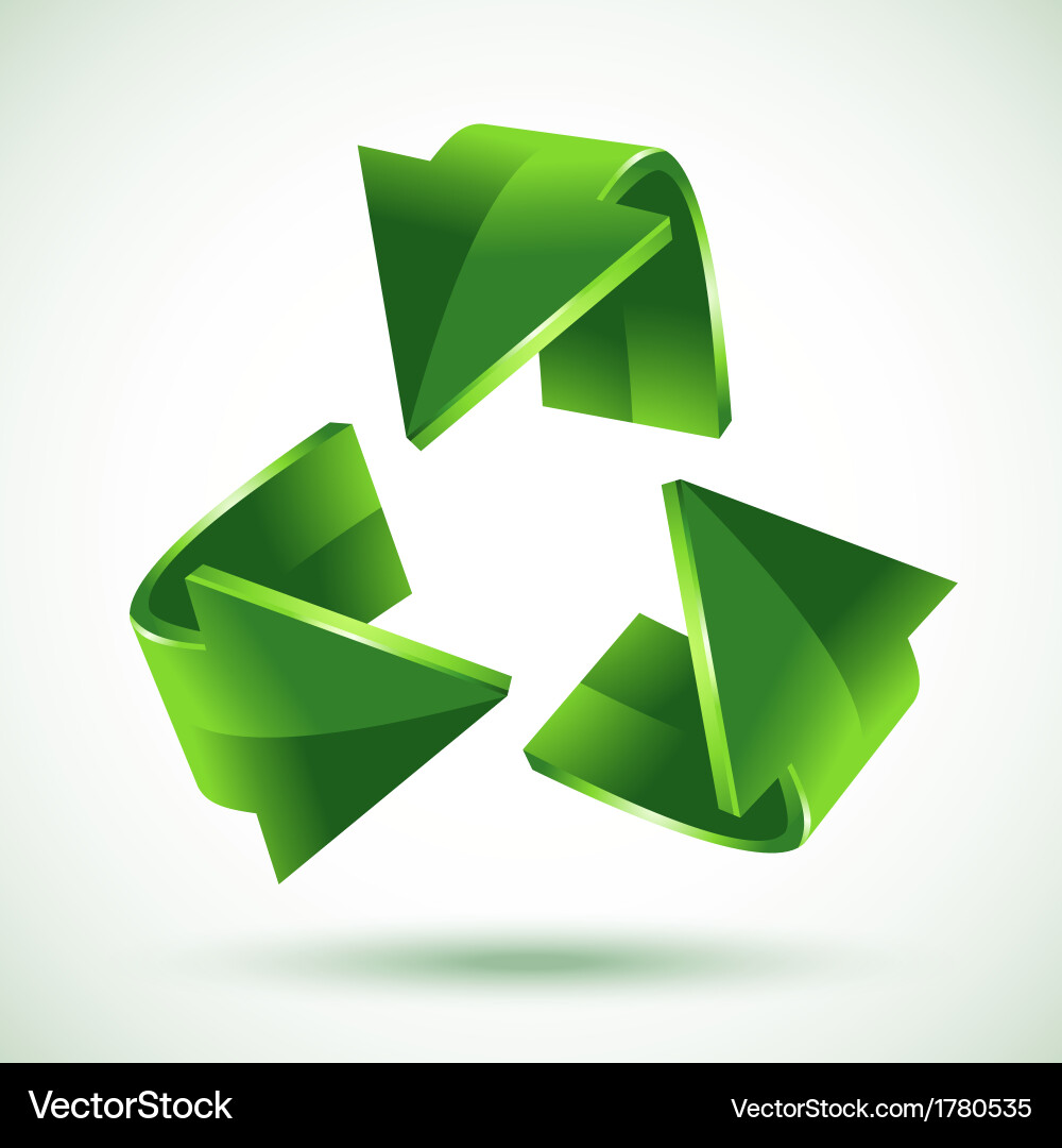 Green recycling arrows Royalty Free Vector Image
