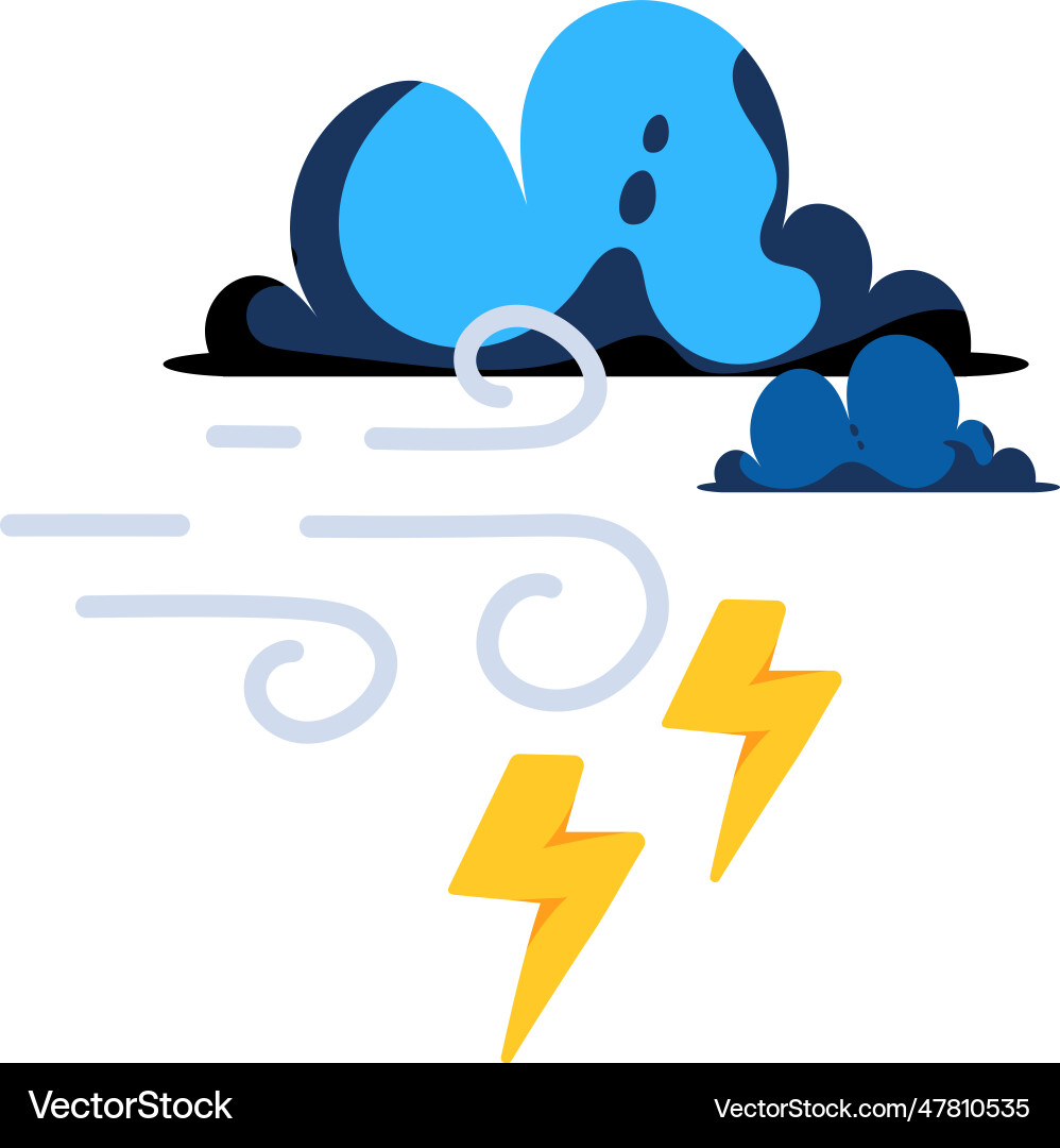 High wind Royalty Free Vector Image - VectorStock