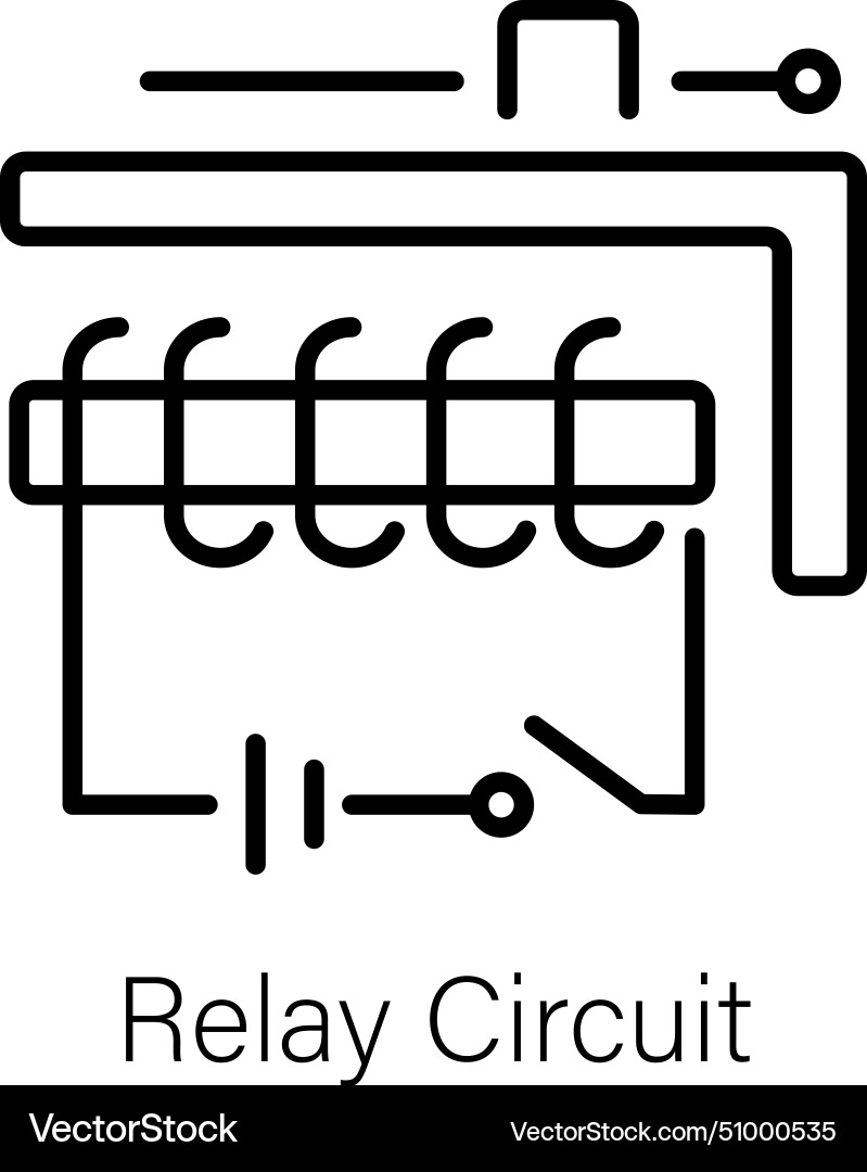 Relay circuit Royalty Free Vector Image - VectorStock