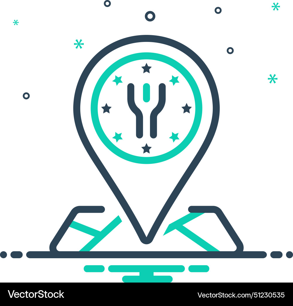 Restaurant map Royalty Free Vector Image - VectorStock