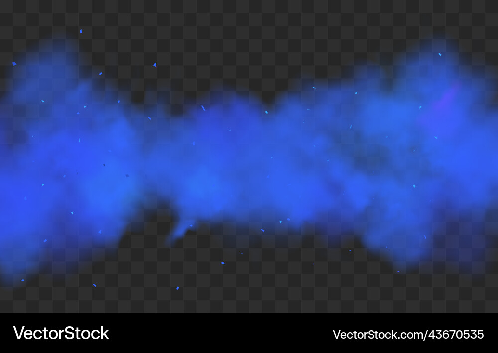 Smoke blue fog background effect Royalty Free Vector Image