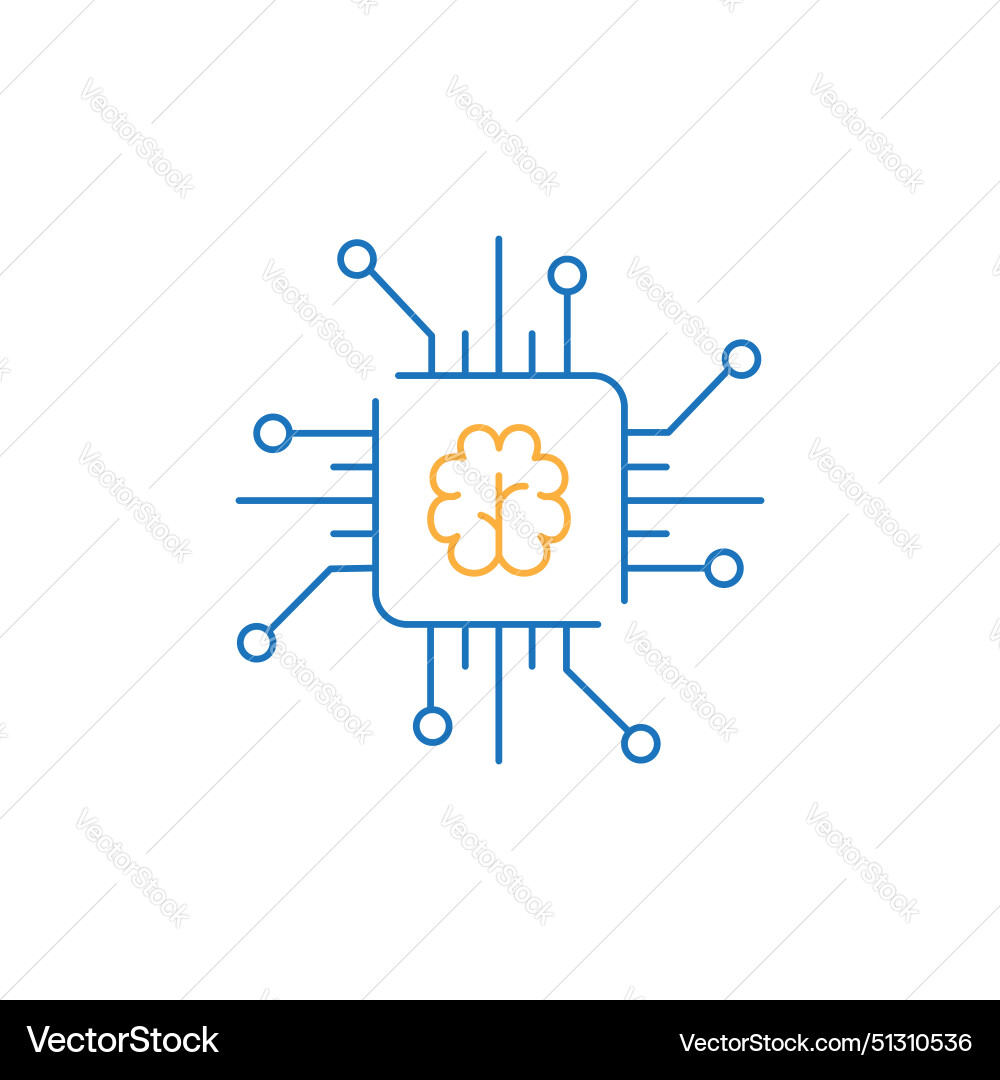 Artificial intelligence intelligent systems icon Vector Image