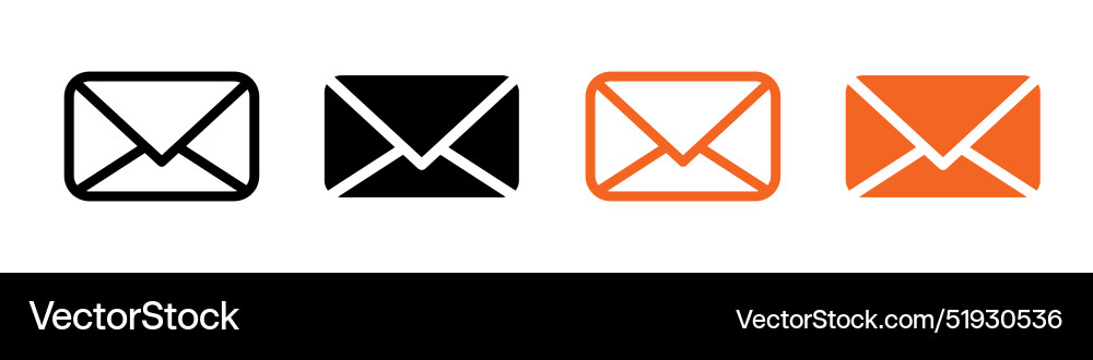Email icon showing digital communication and Vector Image