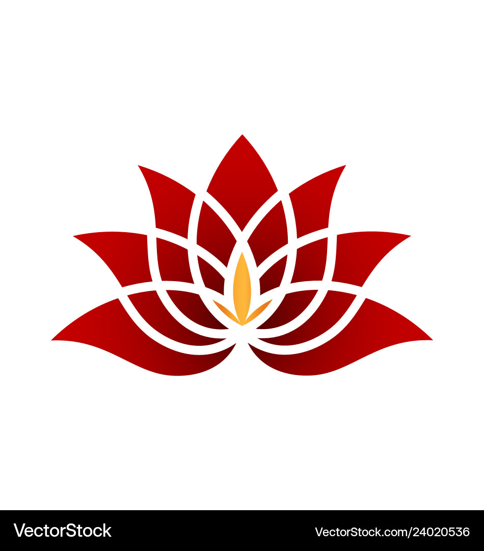 Gold Diamond Lotus Flower Royalty Free Vector Image