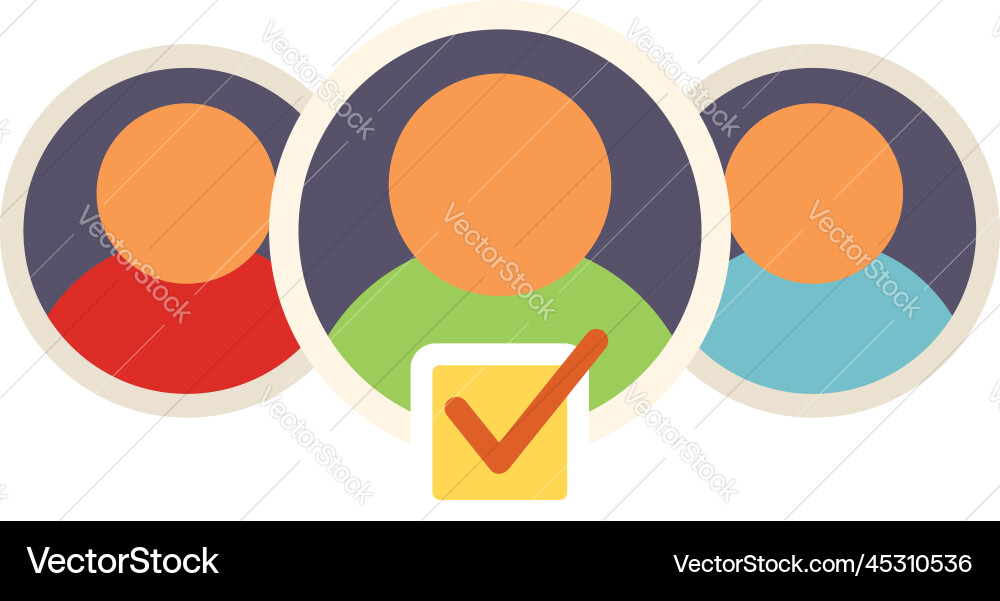 Group rate review icon flat customer trust Vector Image