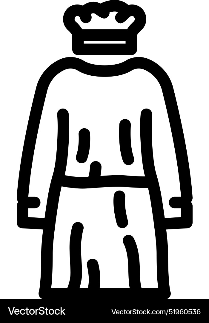 Isolation gown ppe protective equipment line icon Vector Image