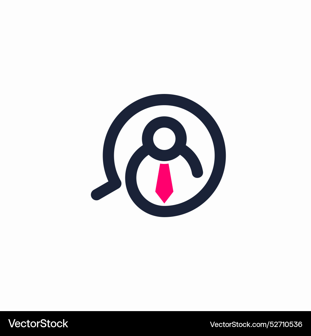 Job search logo design template Royalty Free Vector Image