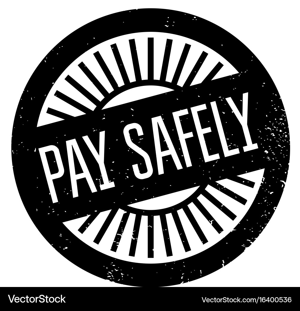 Pay safely rubber stamp Royalty Free Vector Image