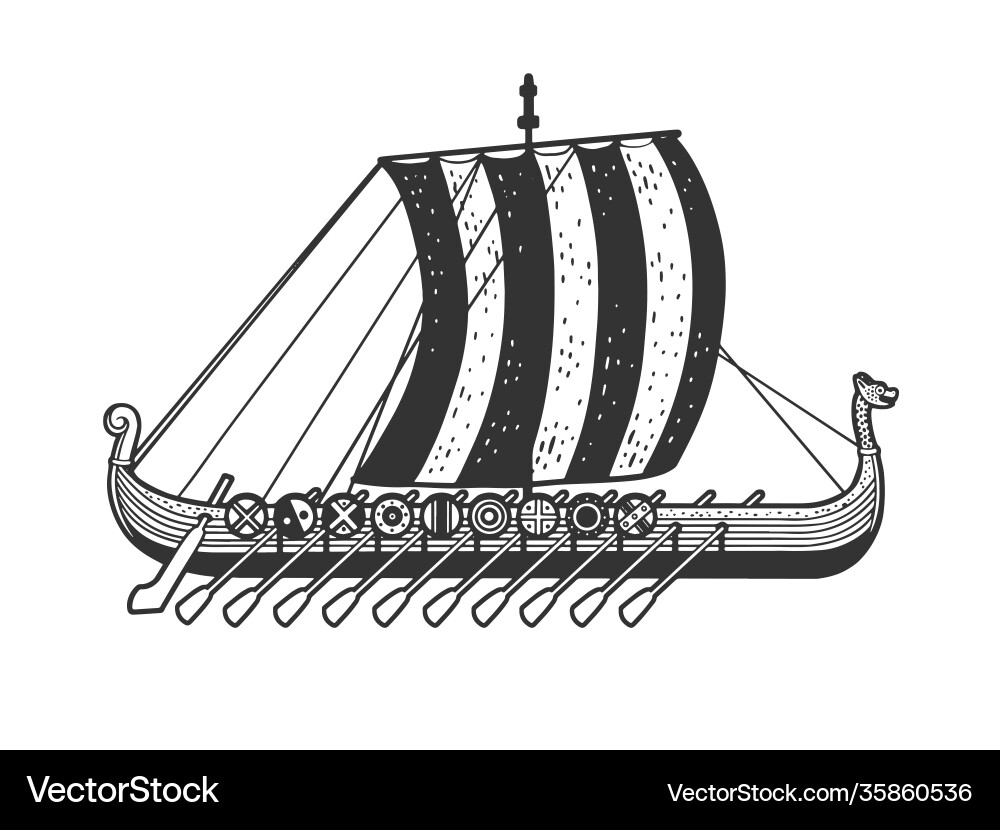 Viking Longship Drawing