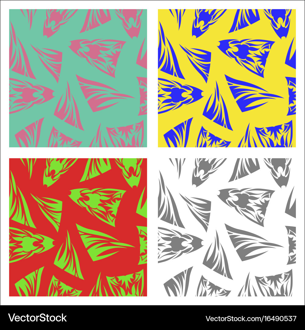 Assembly of patterns in oriental style Royalty Free Vector