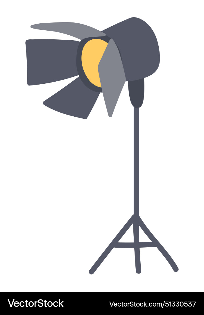 Cinema spotlight in flat design illumination lamp Vector Image