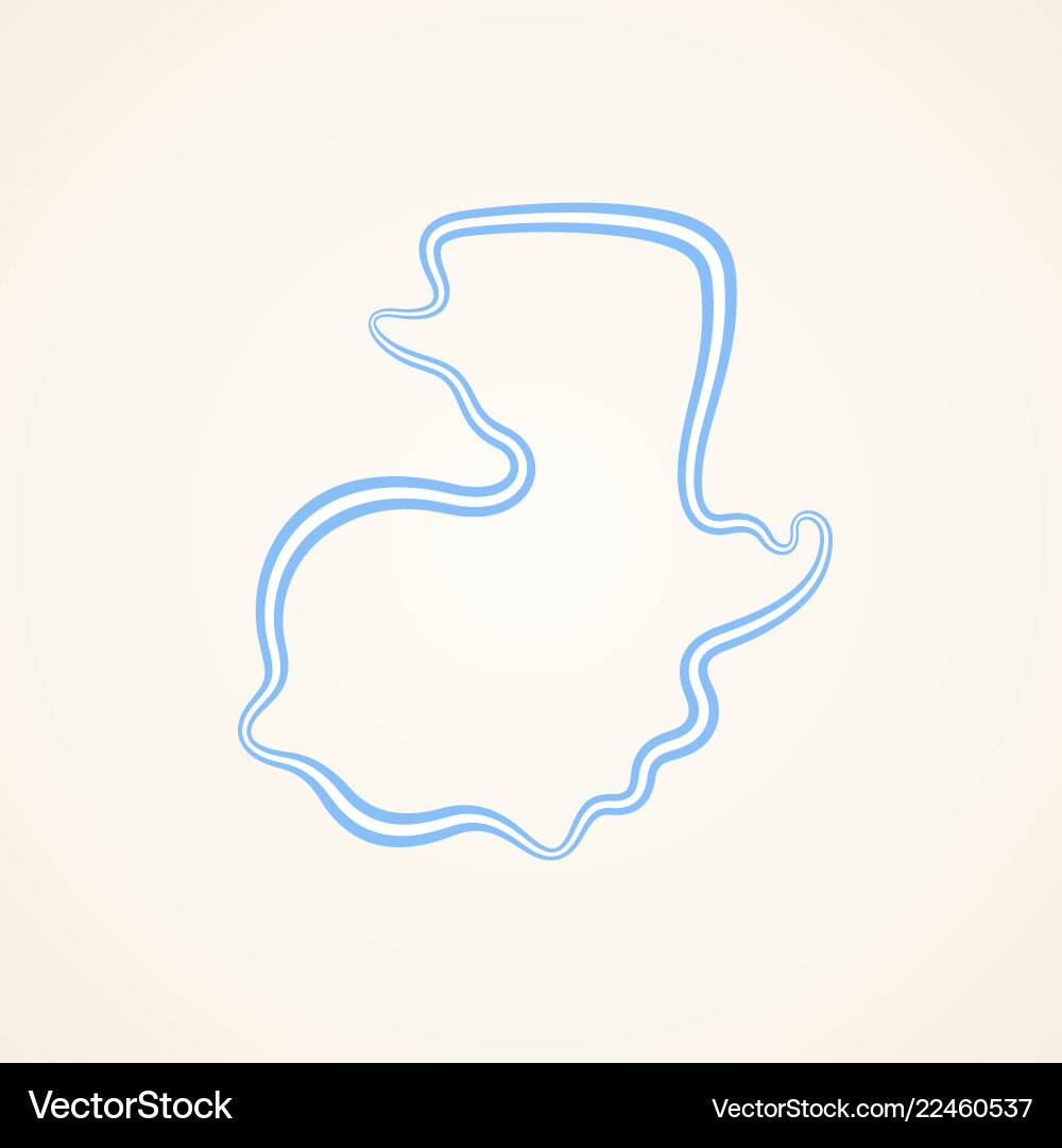 Guatemala - outline map Royalty Free Vector Image