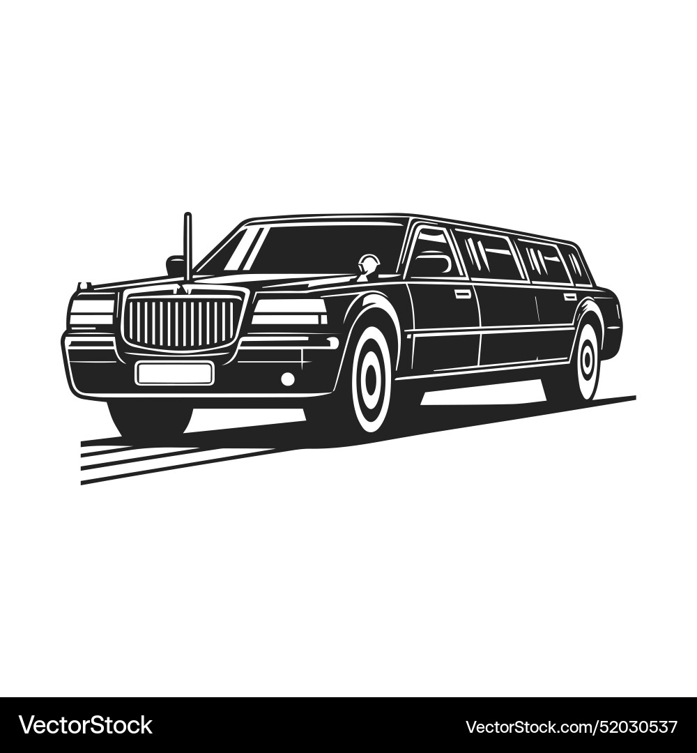 Limousine symbol sharp graphic for your project Vector Image
