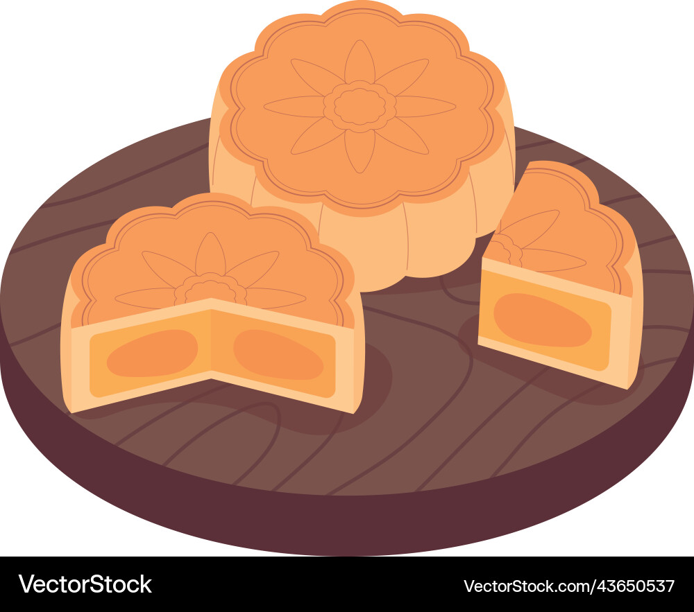 Mid autumn festival mooncake Royalty Free Vector Image
