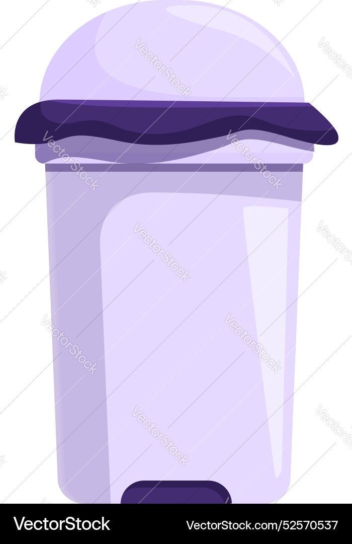 Modern trash can standing with closed lid Vector Image