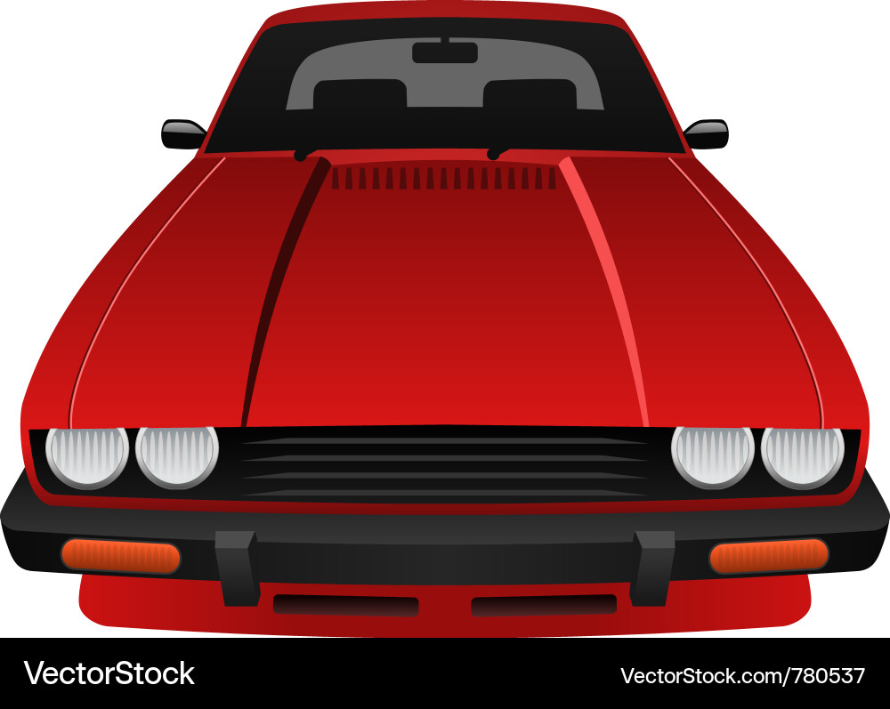 Red car Royalty Free Vector Image - VectorStock