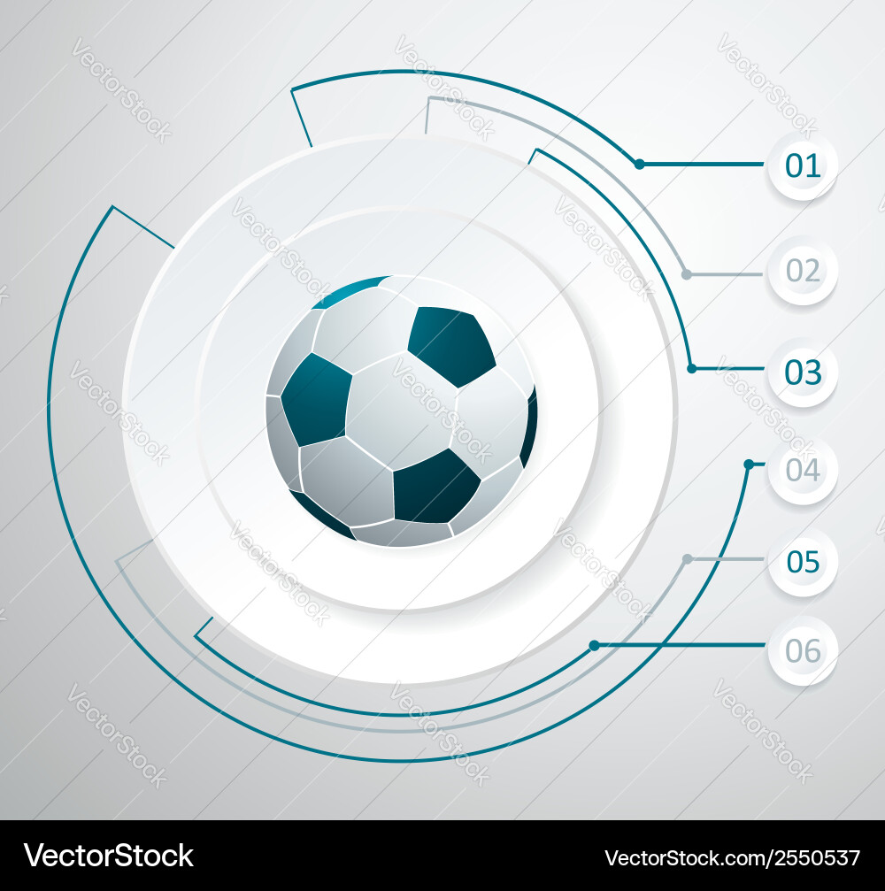 Soccer ball isolated on white Royalty Free Vector Image