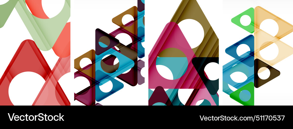 Vibrant magenta triangles in a creative art Vector Image