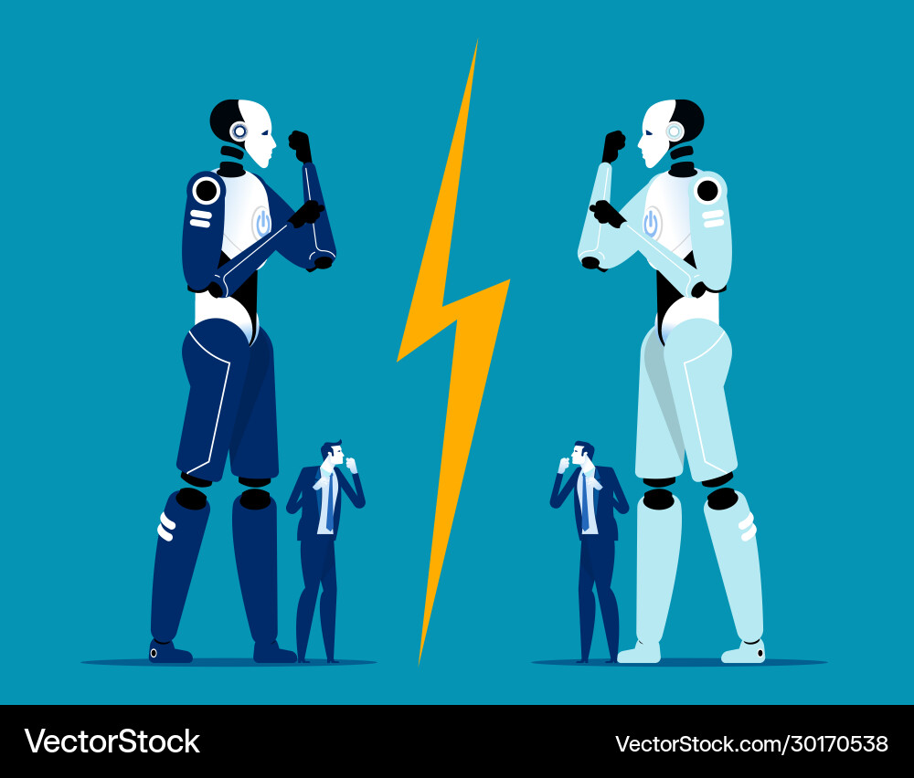 Artificial intelligence technology competition Vector Image