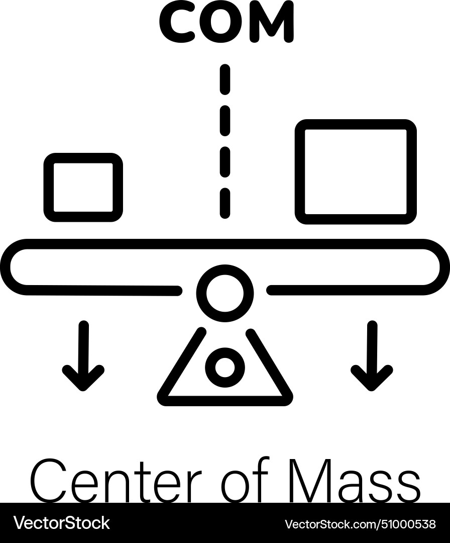 Center of mass Royalty Free Vector Image - VectorStock