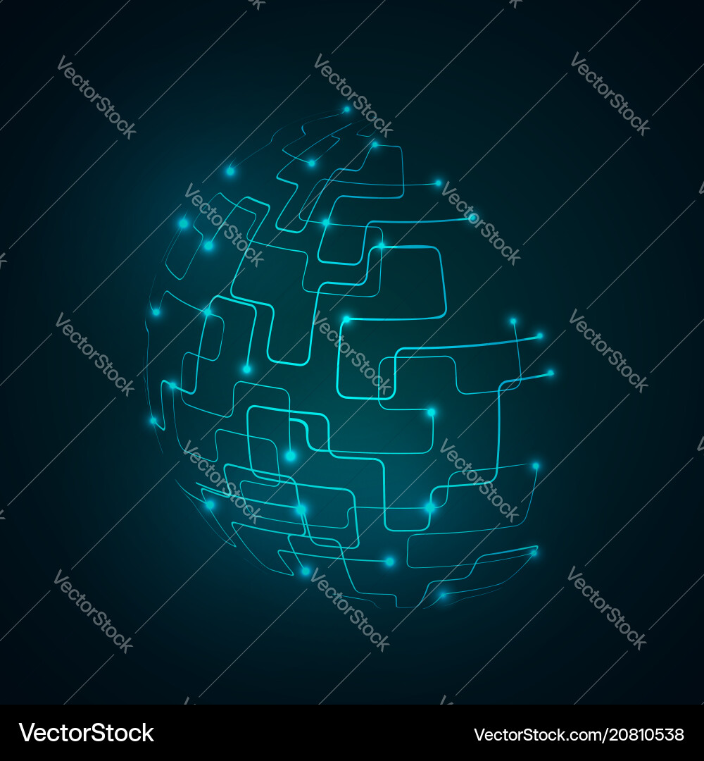 Futuristic Technology Sphere Royalty Free Vector Image