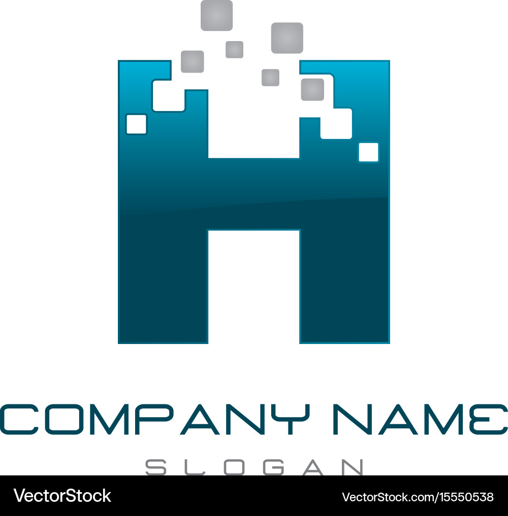 Modern H Letter Logo Royalty Free Vector Image