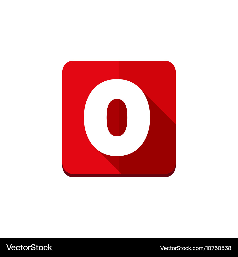 Number zero button Royalty Free Vector Image - VectorStock