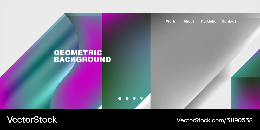 Rectangle shape with a gradient of purple green Vector Image