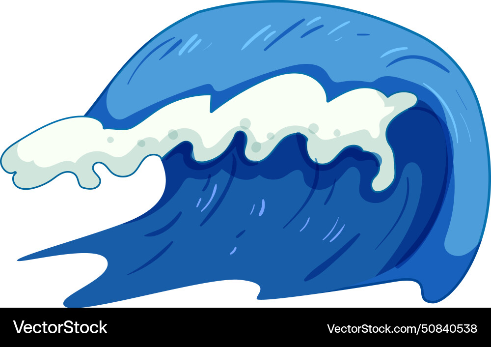 Sea ocean waves cartoon Royalty Free Vector Image