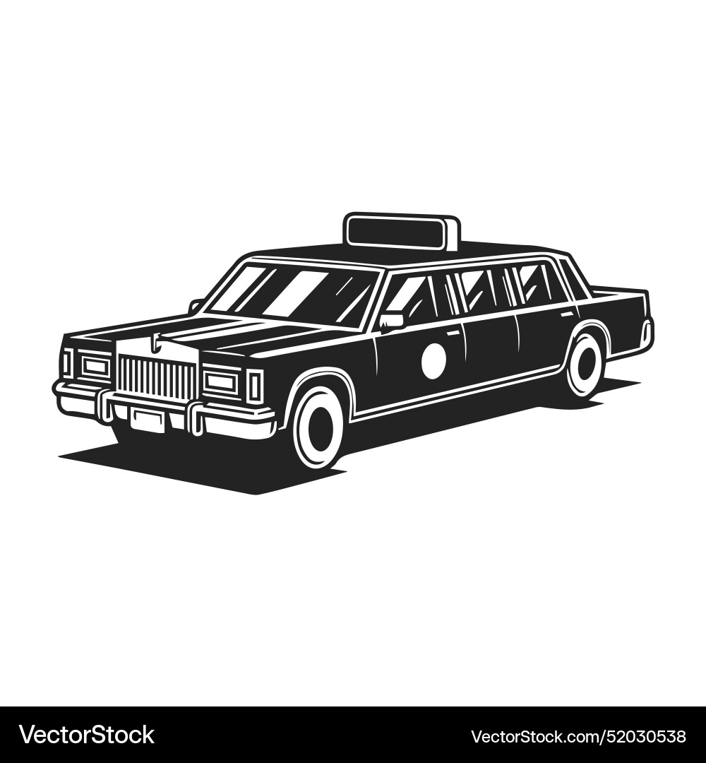 Sleek limousine ready for professional use Vector Image