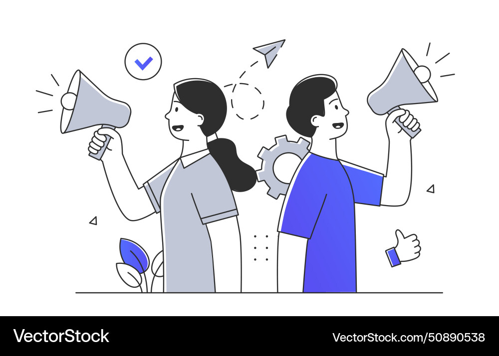 Social media messages simple Royalty Free Vector Image