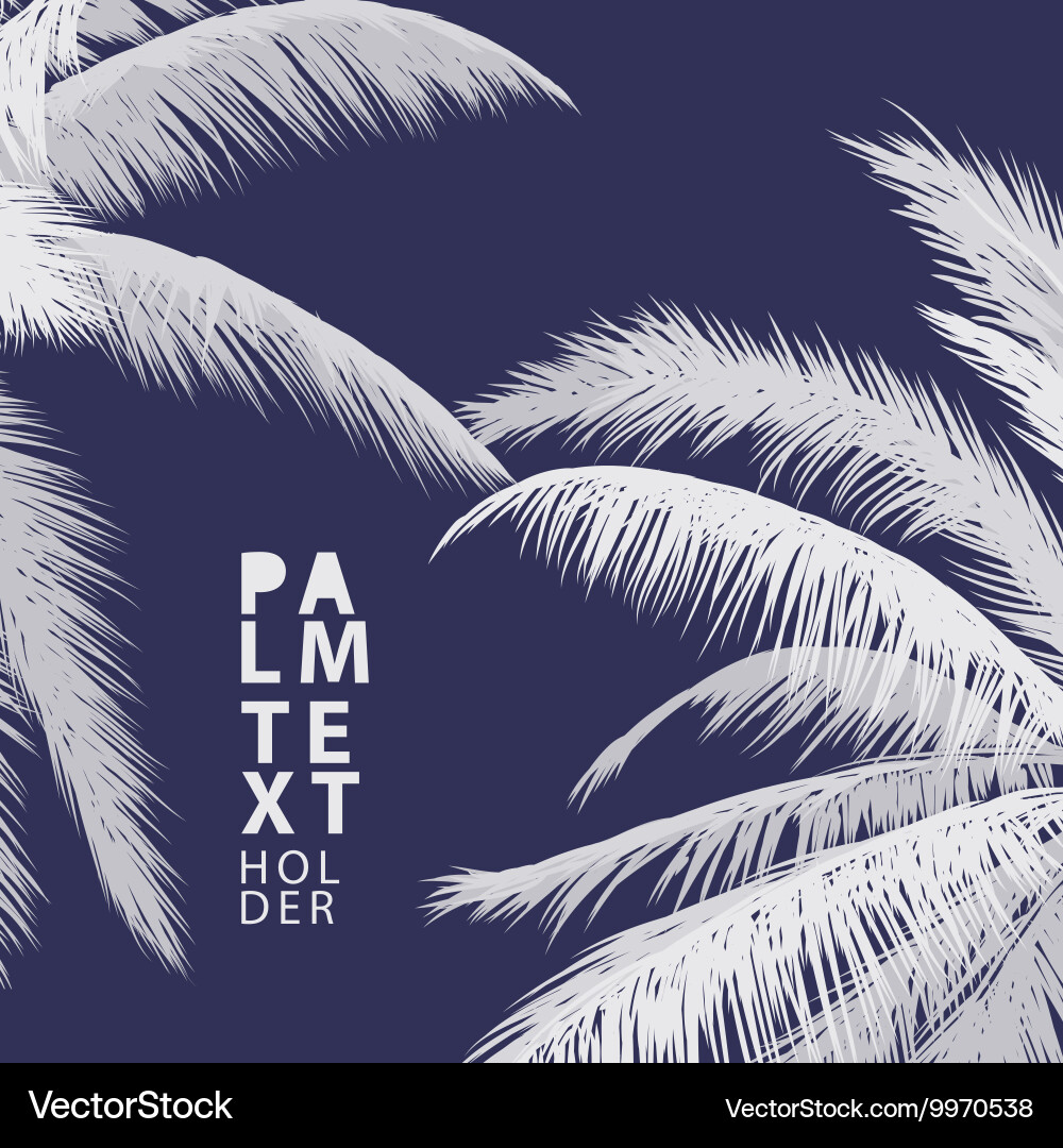 Tropical Palm Beach Background Royalty Free Vector Image