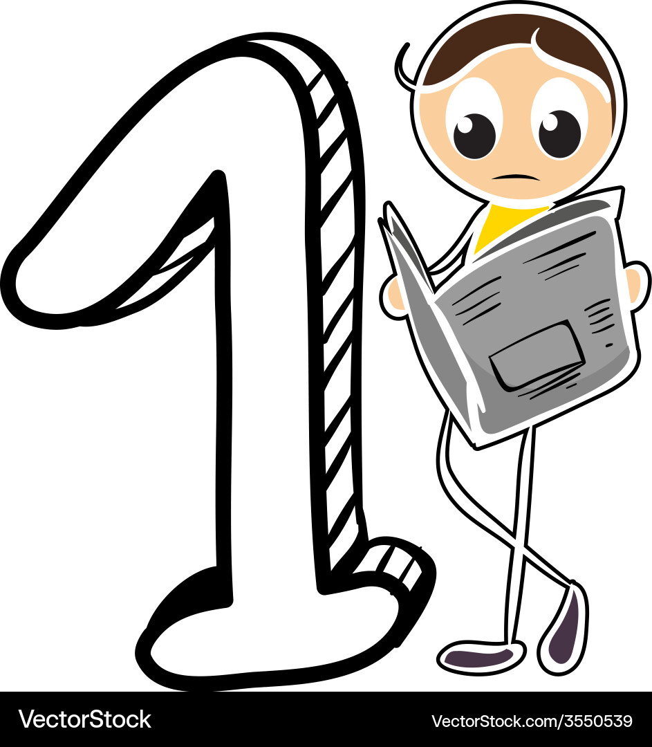 A number one Royalty Free Vector Image - VectorStock