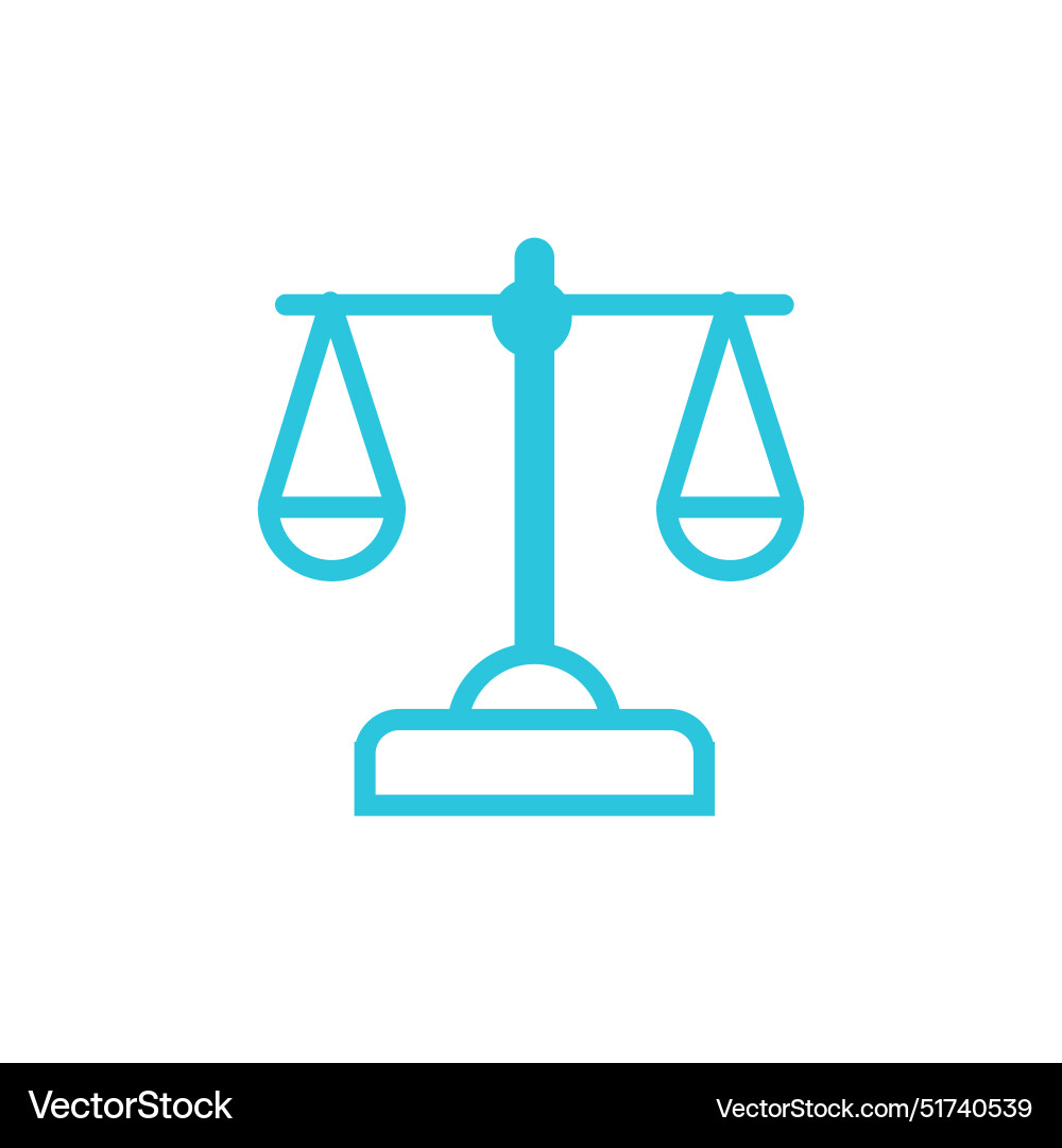 Balance icon isolated on white background Vector Image