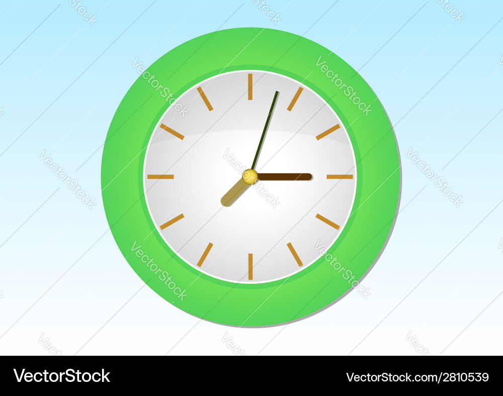Cartoon wall clock Royalty Free Vector Image - VectorStock