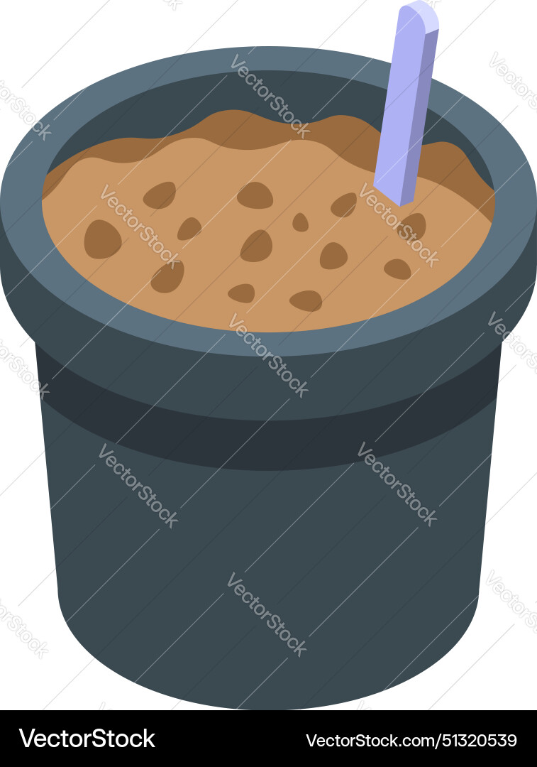 Chocolate ice cream tub with spoon Royalty Free Vector Image