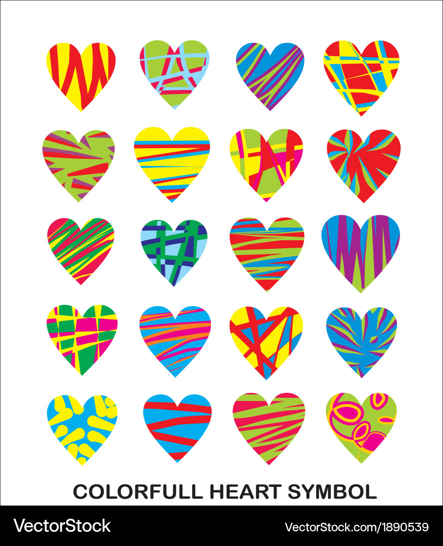 Colorful heart symbol Royalty Free Vector Image